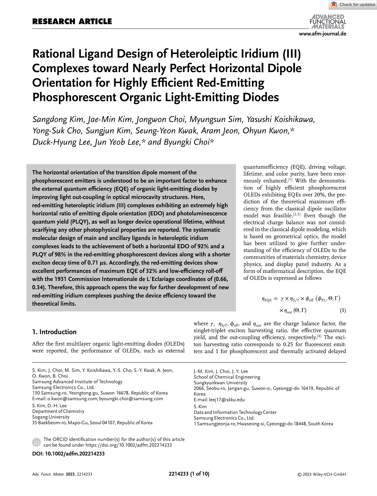 Publications – JM Kim Research Group